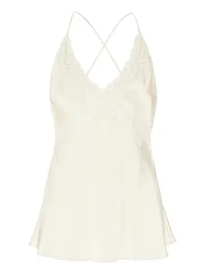 Alberta Ferretti Lace Trimmed Camisole Top - Multicolor