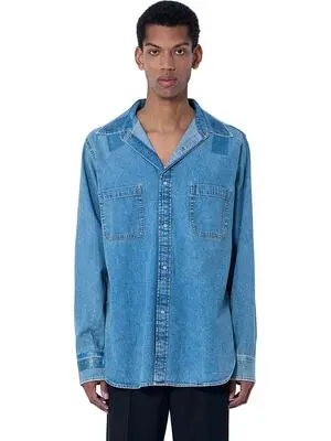MAISON MARGIELA Denim Button-down Shirt - Blue