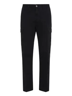 Stone Island STONE ISLAND Cotton Blend Cargo Trousers Black