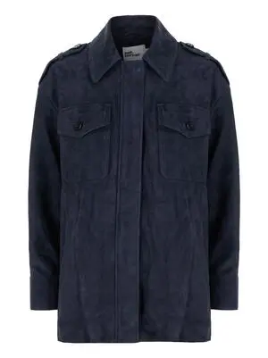 SELF-PORTRAIT Suede Utility Jacket - Multicolor