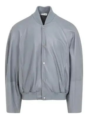 Fear Of God Calfskin Raglan Bomber Jacket - Gray