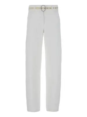 JIL SANDER Belted Straight Leg Jeans - Multicolor