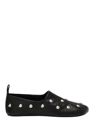 Chloé Rita Ballerinas In Studded Leather - Black