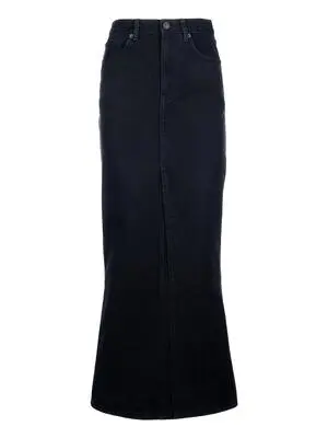 Balenciaga Long Denim Skirt - Multicolor