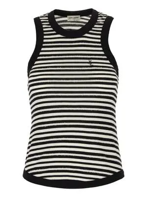 Saint Laurent Striped Knit Tank Top - Multicolor