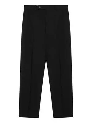 Fendi Wool Gabardine Cigarette Trousers - Black