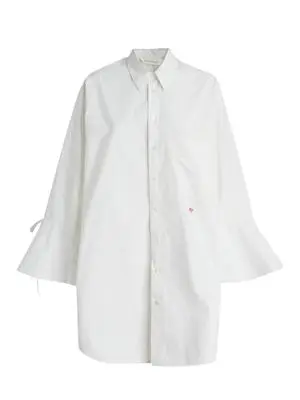 Palm Angels Tie Detailed Cotton Dress - Multicolor