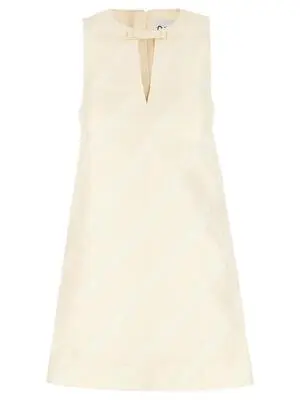 GANNI Sleeveless A-line Dress With Bow Detail - Multicolor