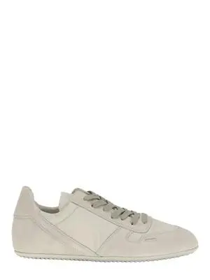 Rick Owens Rick Owens Fabric And Leather Lace-Up Sneakers Gray