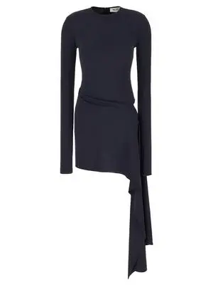 Attico Asymmetrical Draped Dress - Multicolor
