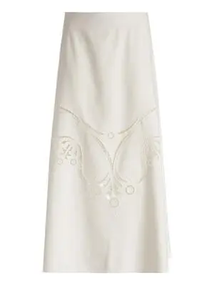 Chloé Embroidered A-line Skirt - Multicolor