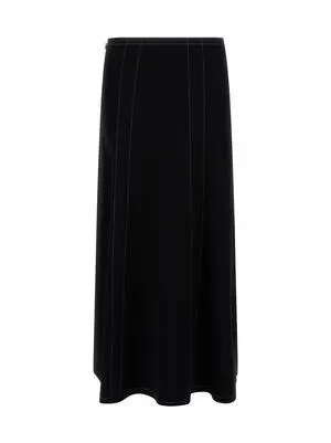 STELLA MCCARTNEY STELLA MCCARTNEY Black Skirt With Contrasting Stitching