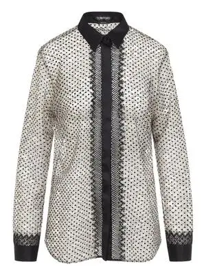 TOM FORD Polka Dot Lace Shirt - Black