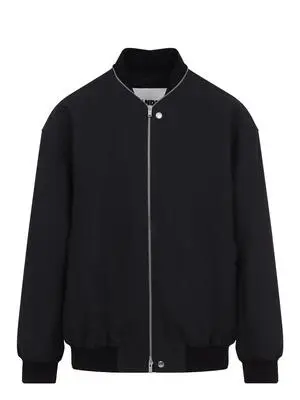 JIL SANDER Cotton Blouson Jacket - Black