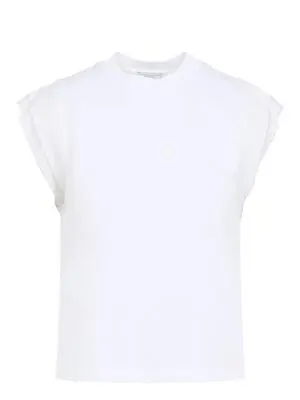 Peserico Cotton Top With Silver-toned Sleeve Details - White