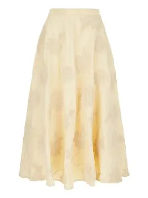 ROTATE BY BIRGER CHRISTENSEN Embroidered Midi Skirt - Multicolor