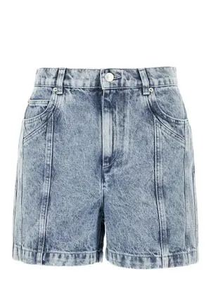 Isabel Marant Étoile Acid Wash Denim Shorts - Multicolor