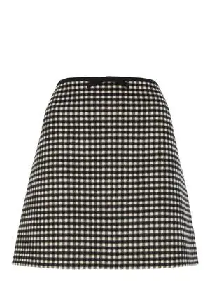 Valentino Garavani VALENTINO GARAVANI Checked A-Line Skirt Multicolor