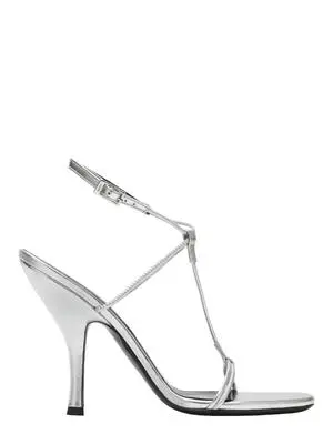 JUDE Mixer Sandal In Leather - Silver