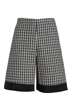 Moncler Tweed Shorts With Monogram Detail - Multicolor