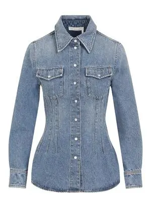 Chloé Button-up Denim Shirt - Blue