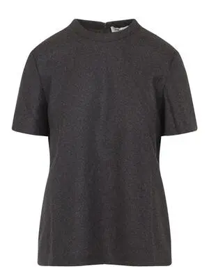 Carven Fitted Virgin Wool T-shirt - Brown