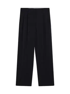 Miu Miu Wool Blend Wide Leg Trousers - Blue