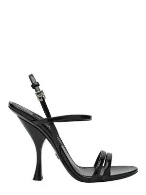 DOLCE & GABBANA Dolce & Gabbana Polished Calf Leather Stiletto Sandals