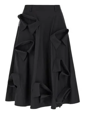 Moschino Black Skirt With Bow Detail - Multicolor