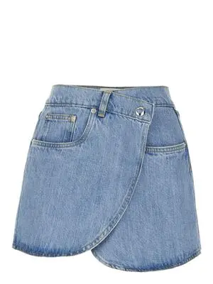 Coperni Asymmetrical Denim Skirt - Multicolor