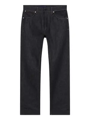 Stone Island Regular Straight Jeans In Raw Indigo Denim - Blue