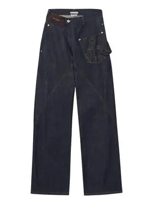 JW Anderson Twisted-denim Jeans - Blue