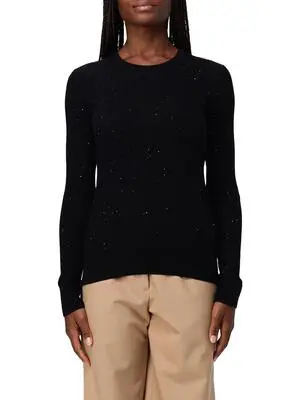 Max Mara Ribbed Sweater With Embellishments - Black