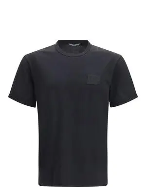 Dolce & Gabbana Cotton T-shirt With Patch - Black