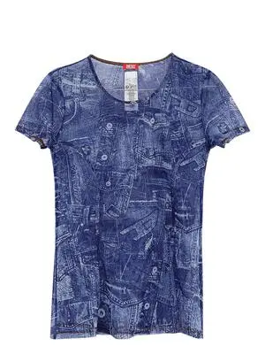 DIESEL® Diesel Kasia T-Shirt With Denim Print Multicolor