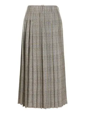 Thom Browne Pleated Checked Skirt - Multicolor