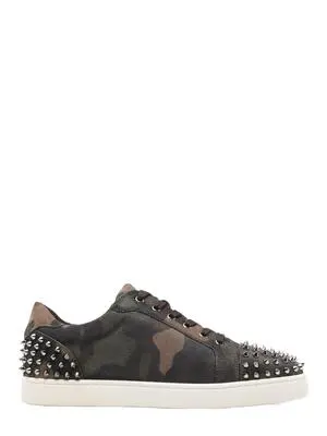 CHRISTIAN LOUBOUTIN Seavaste Camouflage Studded Sneakers - Multicolor