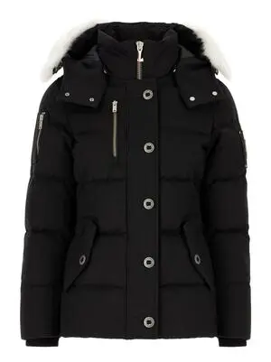 Moose Knuckles Quilted Jacket With Fur Hood - Multicolor