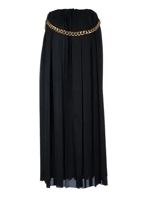 Balenciaga Pleated Skirt With Gold Tone Chain Detail - Multicolor