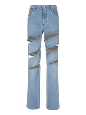Coperni Cutout Straight Leg Jeans - Multicolor