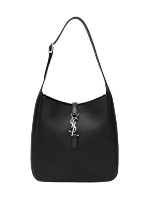 Saint Laurent Small Le 5 A 7 Leather Bag - Black
