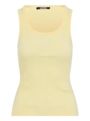 Jacquemus Le Marcel Rond Carre Ribbed Cotton Tank Top - Multicolor