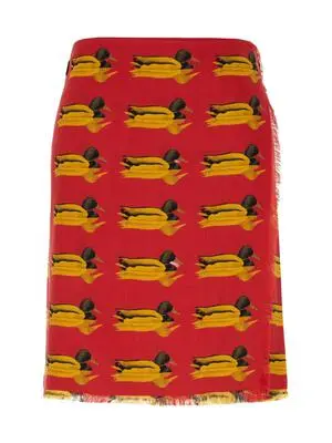 Burberry Printed Skirt - Multicolor
