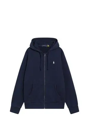 Polo Ralph Lauren Navy Cotton Zip-up Sweatshirt - Blue