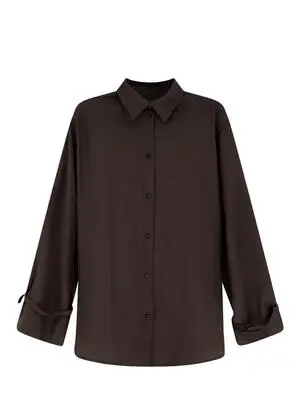 TOTEME Tie-cuff Wool Shirt - Multicolor