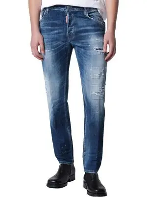 Dsquared2 DSQUARED2 Skater Jeans With Distressed Details Blue
