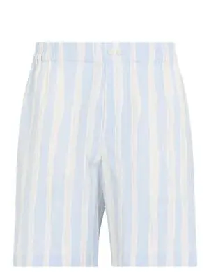 Jacquemus Striped Cotton Poplin Shorts - Blue