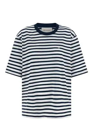 AMI Paris Marinière Cotton Crewneck T-shirt - Blue