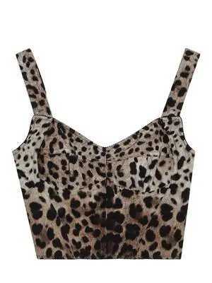 Dolce & Gabbana Leopard-print Bustier - Multicolor