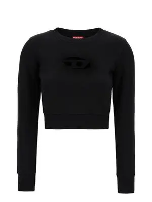 DIESEL® Cropped Sweatshirt With Cutout Logo - Multicolor